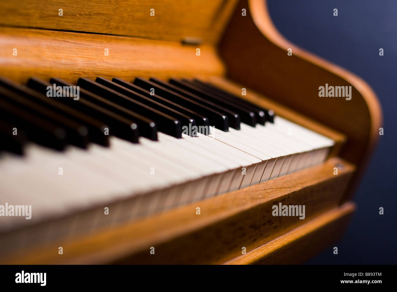 Angle shot of piano keyboard with shallow depth of field Stock Photo ...