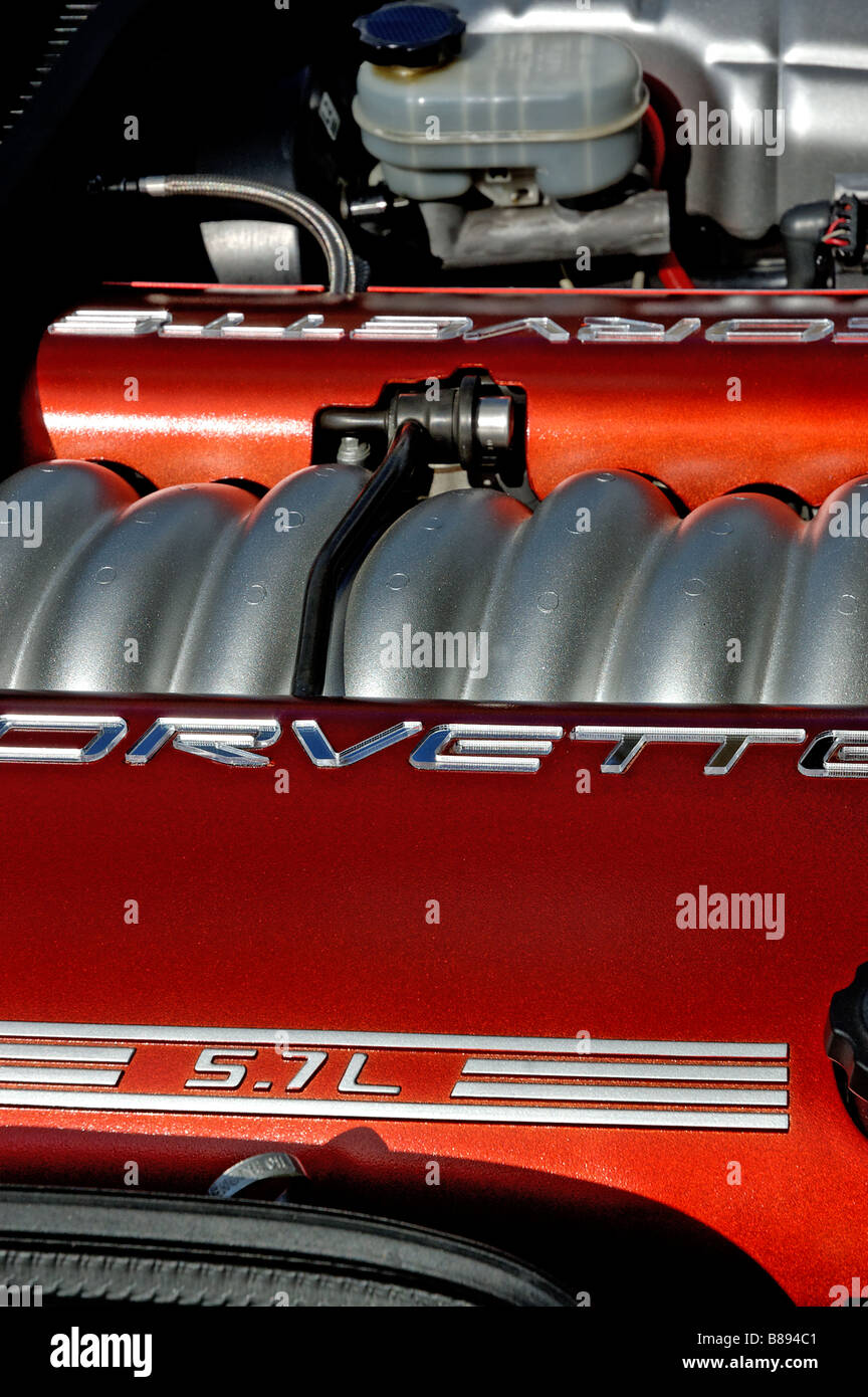 A Chevrolet Corvette engine Stock Photo - Alamy