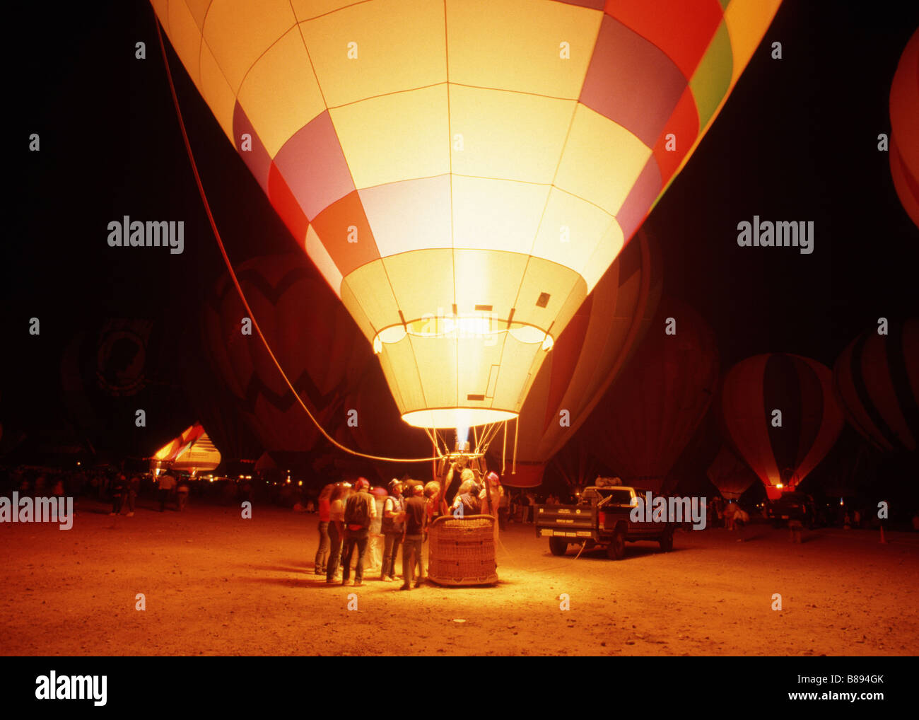 Night Time Balloon Glow Albuquerque International Balloon Fiesta New ...