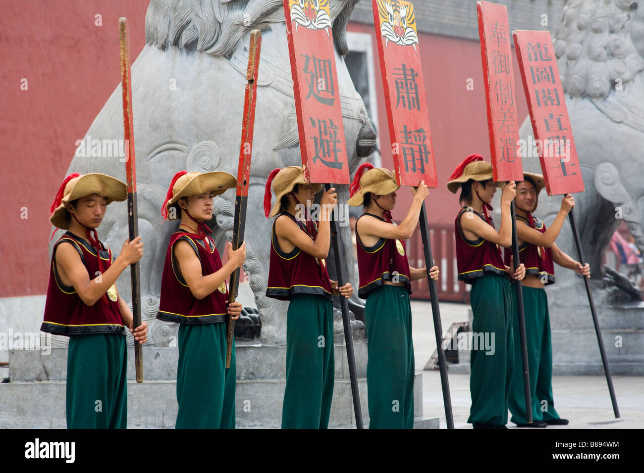Guards in a historical show in Kaifeng, Henan province, former medieval ...