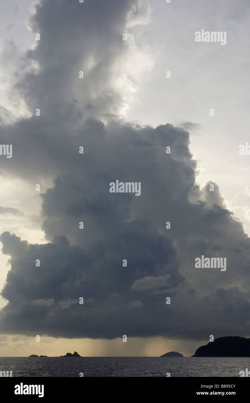 Rain cloud over islands in Malaysia Stock Photo - Alamy