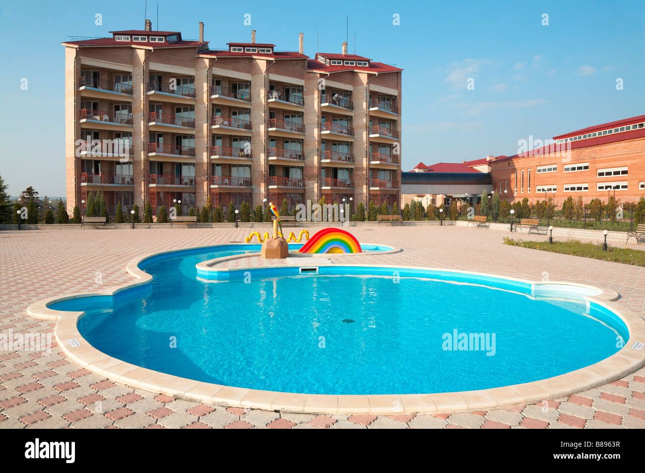 sea resort recreation center view (Jalta village, Donetsk Region ...