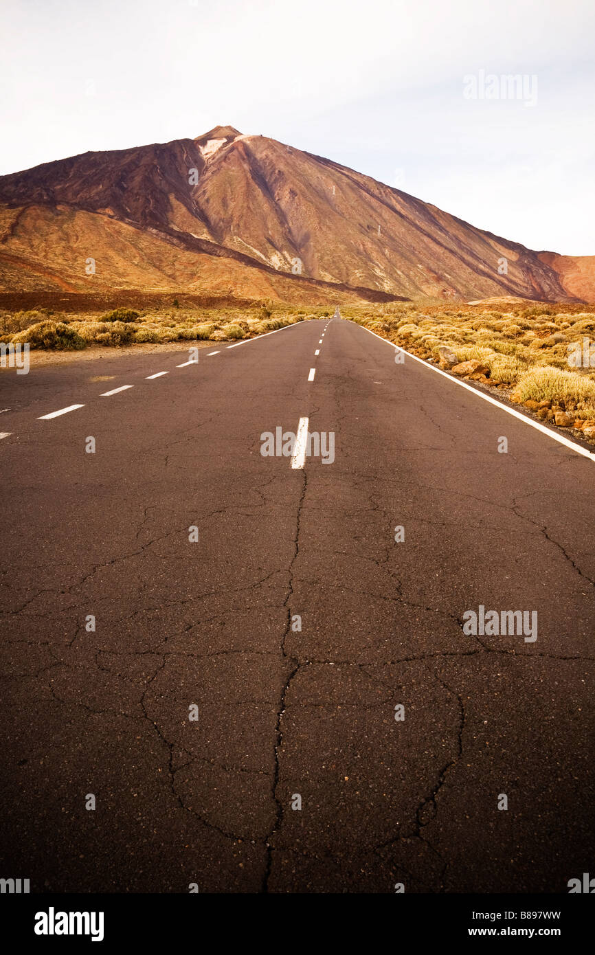 The road around Teide volcano Canary islands Stock Photo - Alamy
