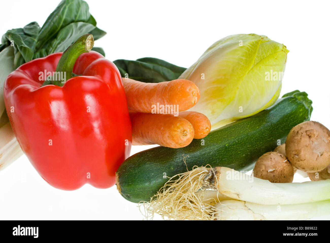 vegetables isolated on a white background Stock Photo - Alamy