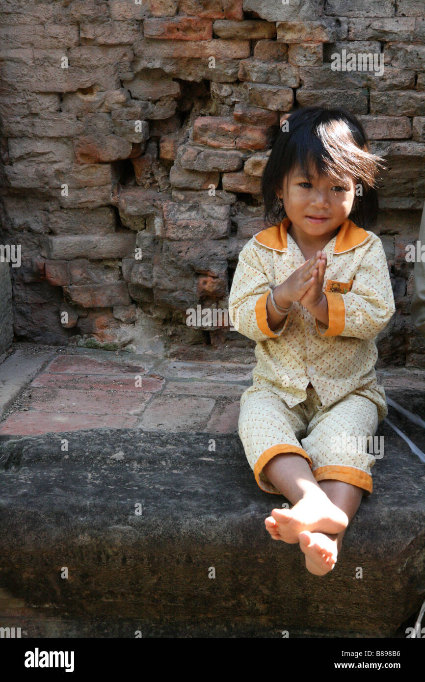 Sweet photograph of a Cambodian child at Lolei Temple, near Angkor Wat ...