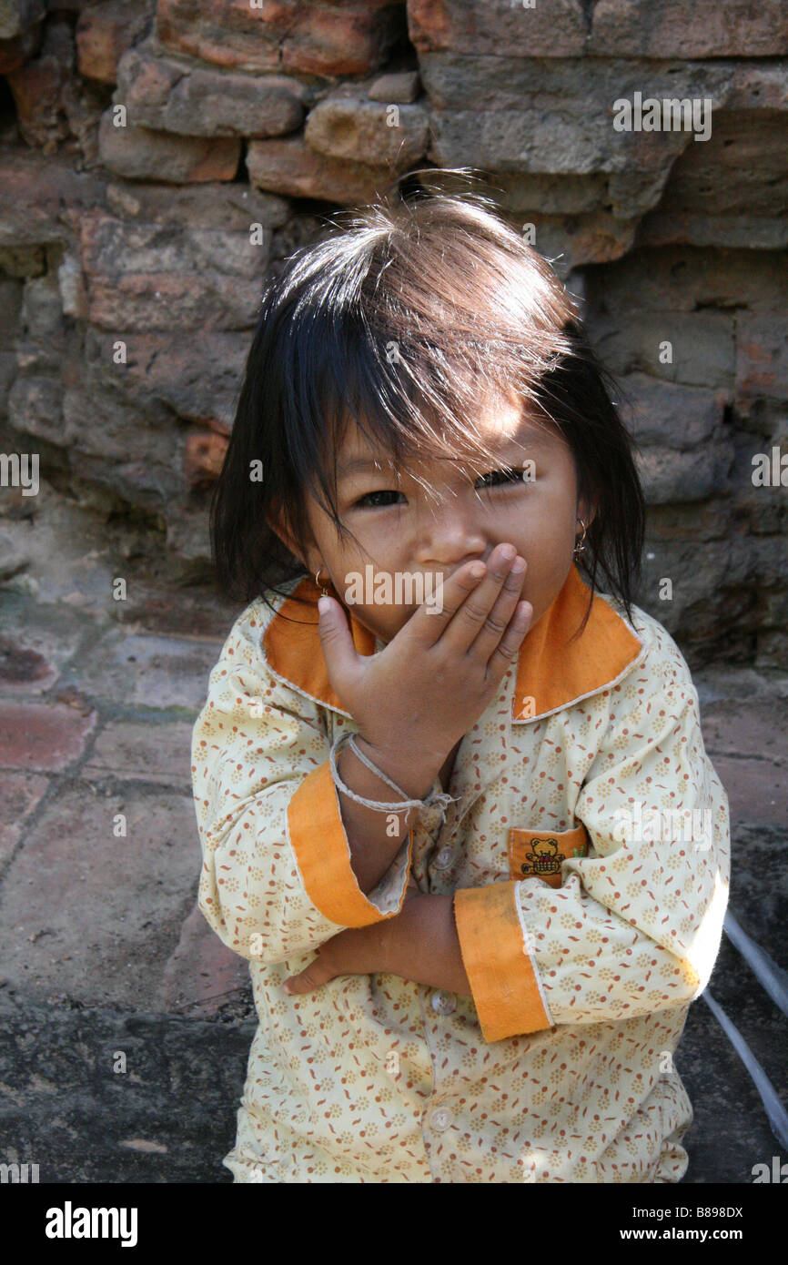 Sweet photograph of a Cambodian child at Lolei Temple, near Angkor Wat ...