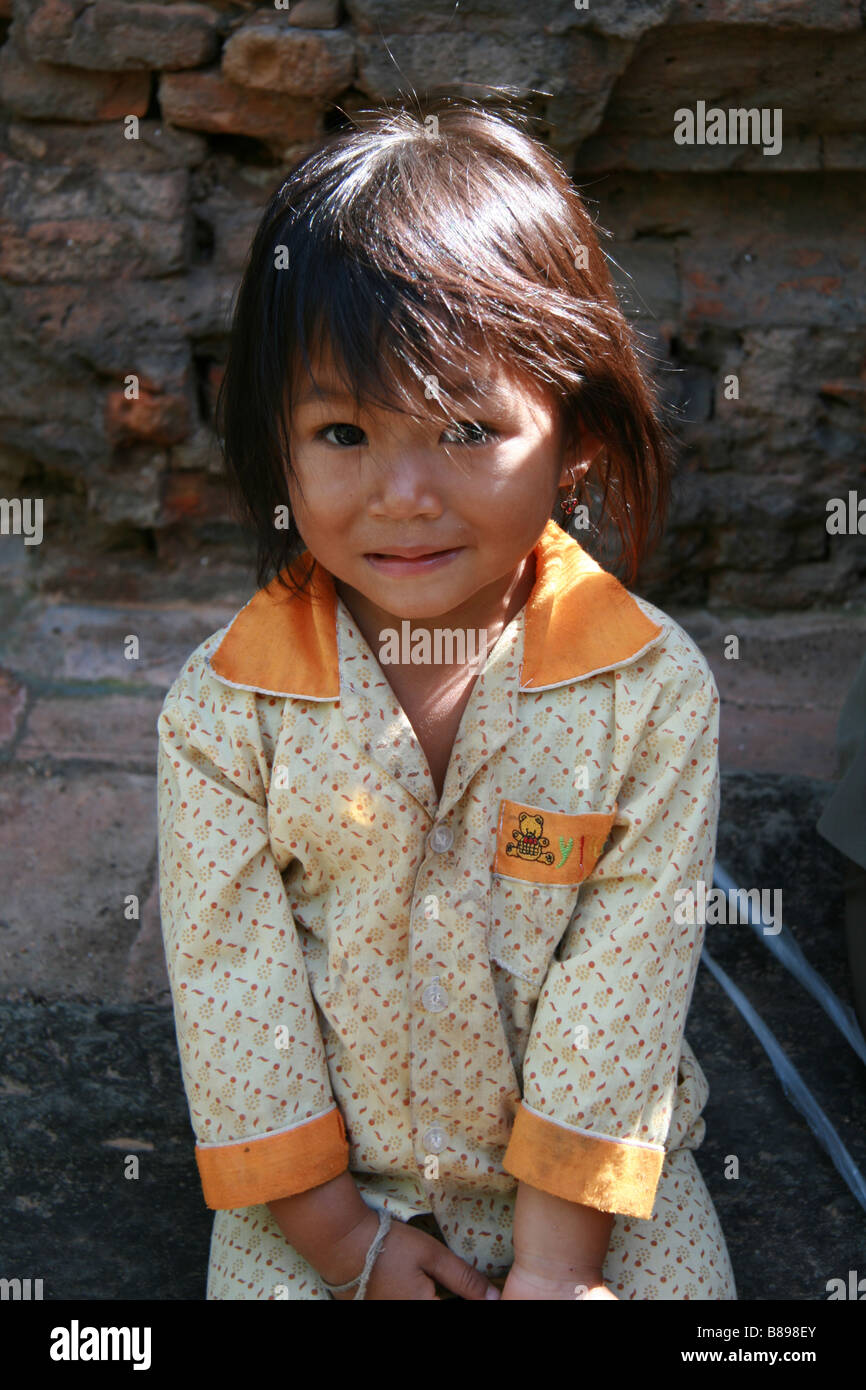 Sweet photograph of a Cambodian child at Lolei Temple, near Angkor Wat ...