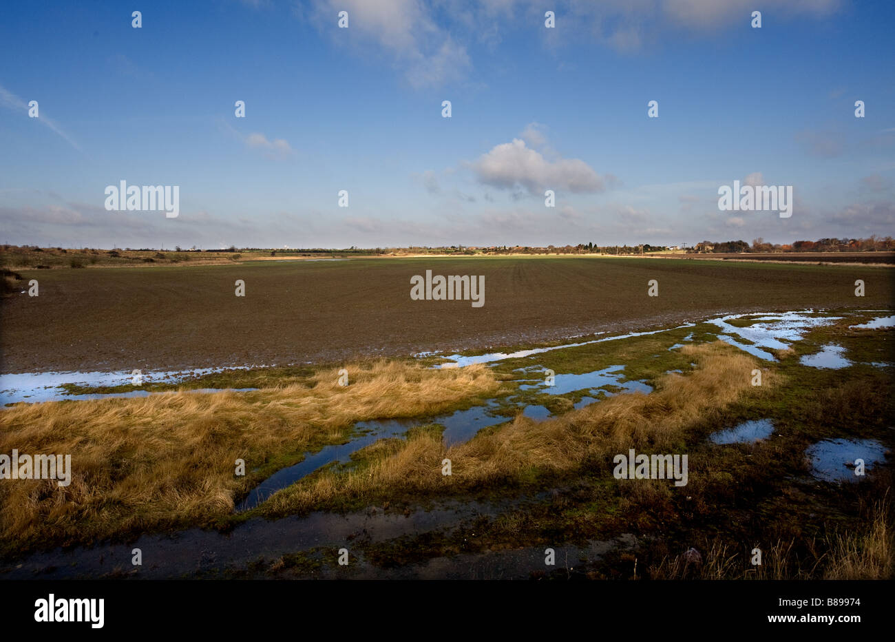 Waterlogged ploughed field hi-res stock photography and images - Alamy