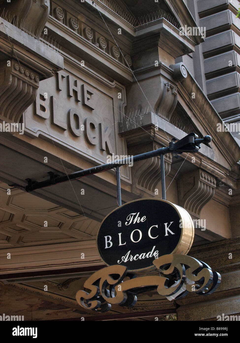 SIGN OUTSIDE THE BLOCK ARCADE MELBOURNE VICTORIA AUSTRALIA Stock Photo ...