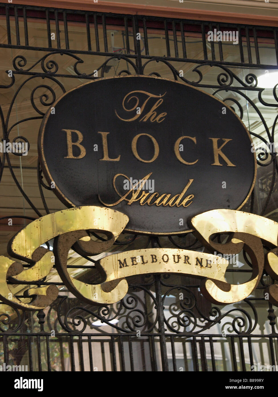 SIGN OUTSIDE THE BLOCK ARCADE MELBOURNE VICTORIA AUSTRALIA Stock Photo ...