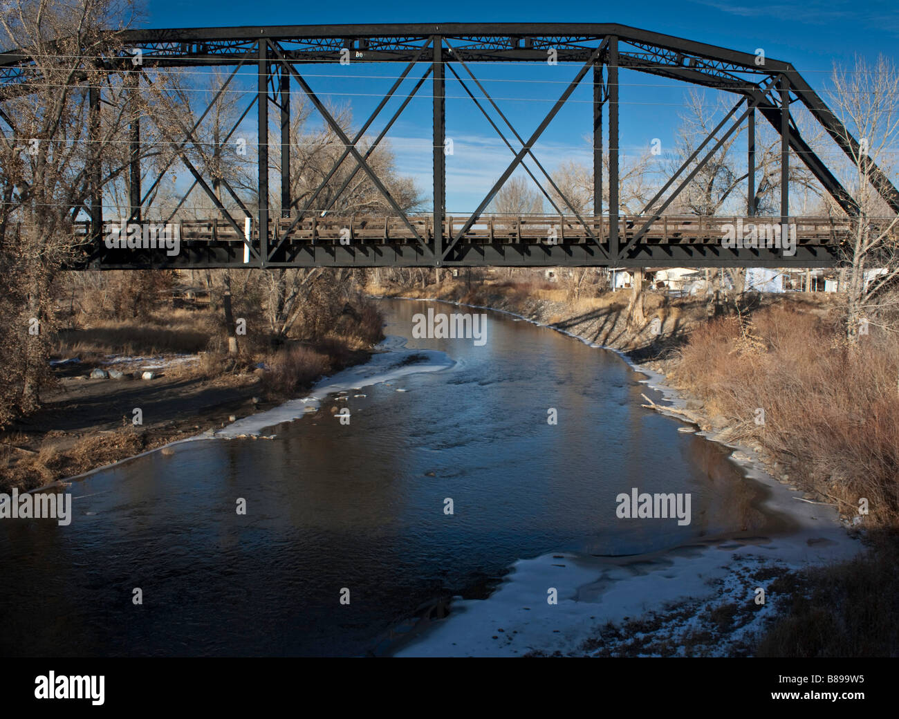 Iron Bridge over the Truckee river in Wadsworth Nevada Stock Photo - Alamy
