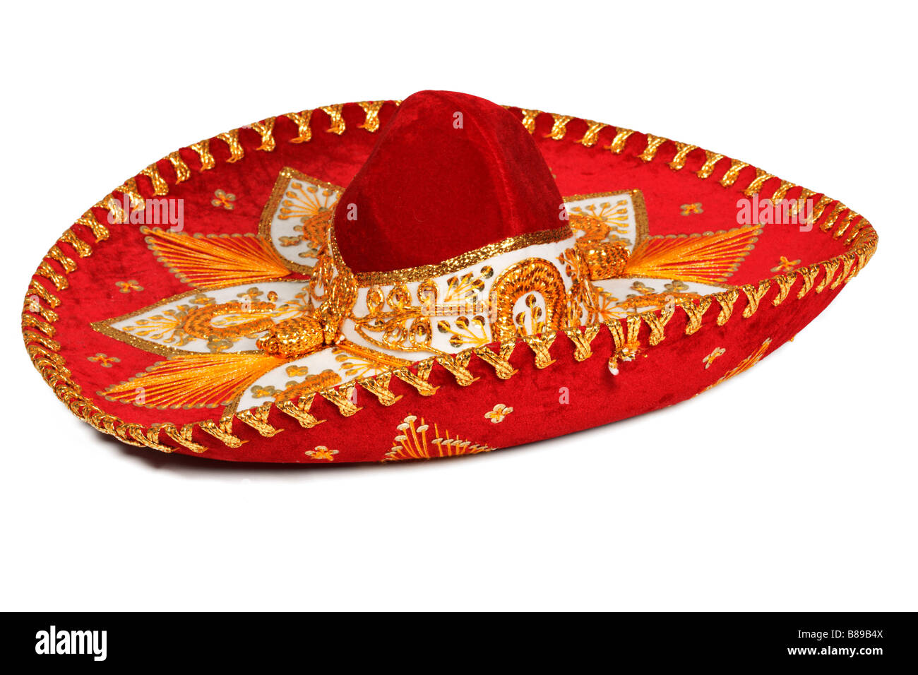 Red sombrero isolated on whit Stock Photo - Alamy