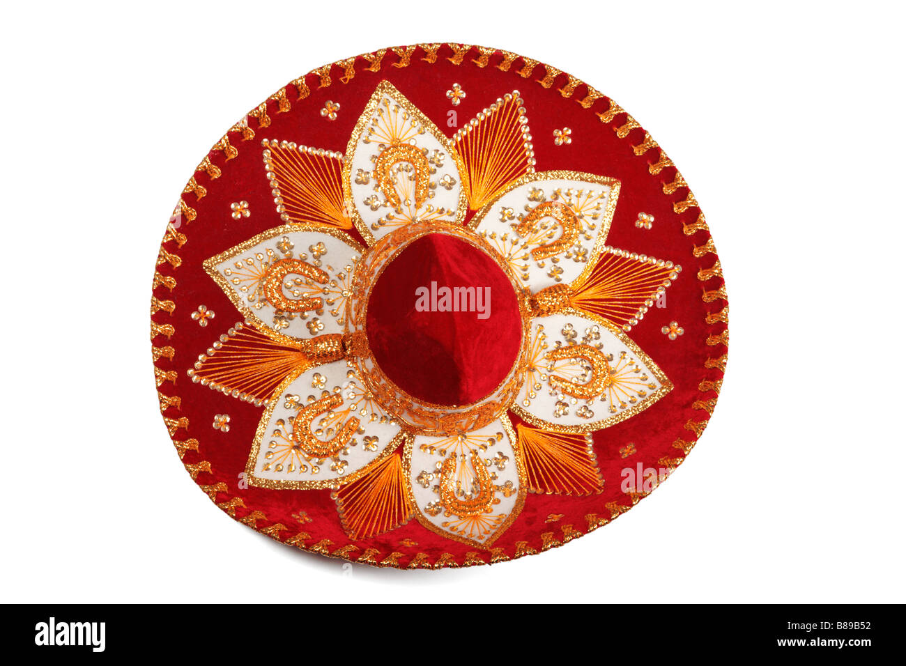 Red sombrero isolated on whit Stock Photo - Alamy