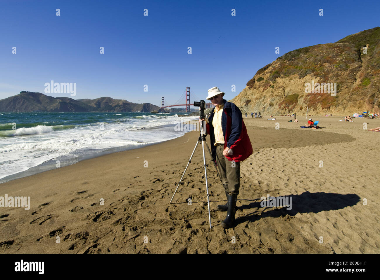 San Francisco Photographer Lee Foster at Baker Beach with Golden Gate ...