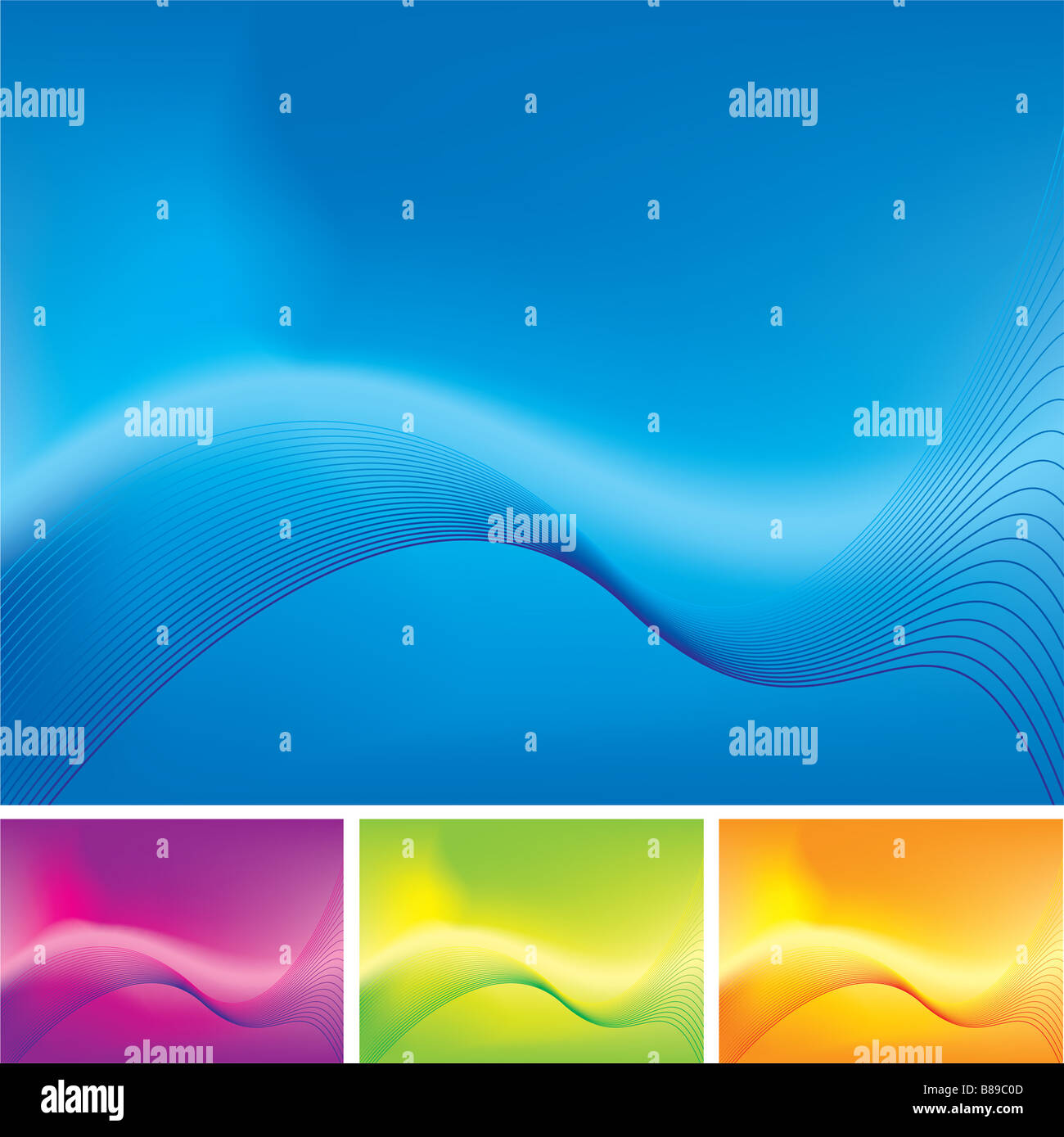 Wave abstract background with flowing lines and copy space Stock Photo ...