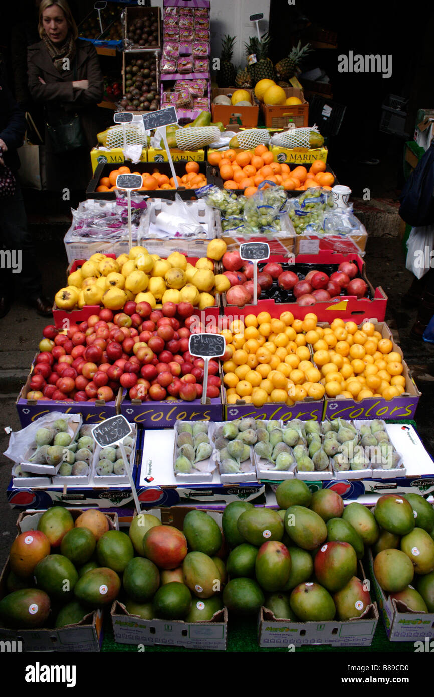 Fruit stall Borough Market London February 2009 Stock Photo - Alamy