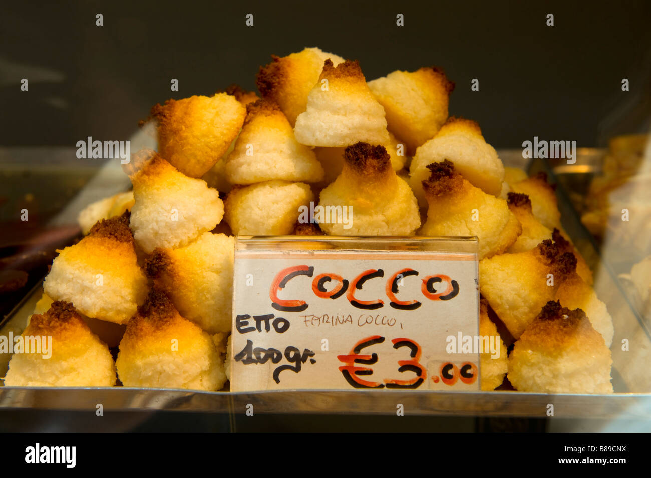 Coconut cakes - Venice Italy Stock Photo - Alamy