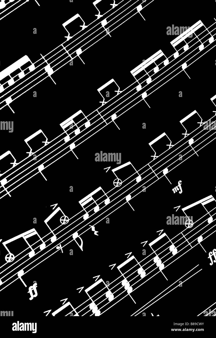 sheet music as negative Stock Photo - Alamy