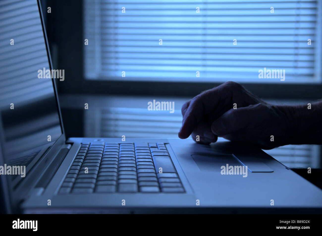 Keyboard computer laptop blue hi-res stock photography and images - Alamy