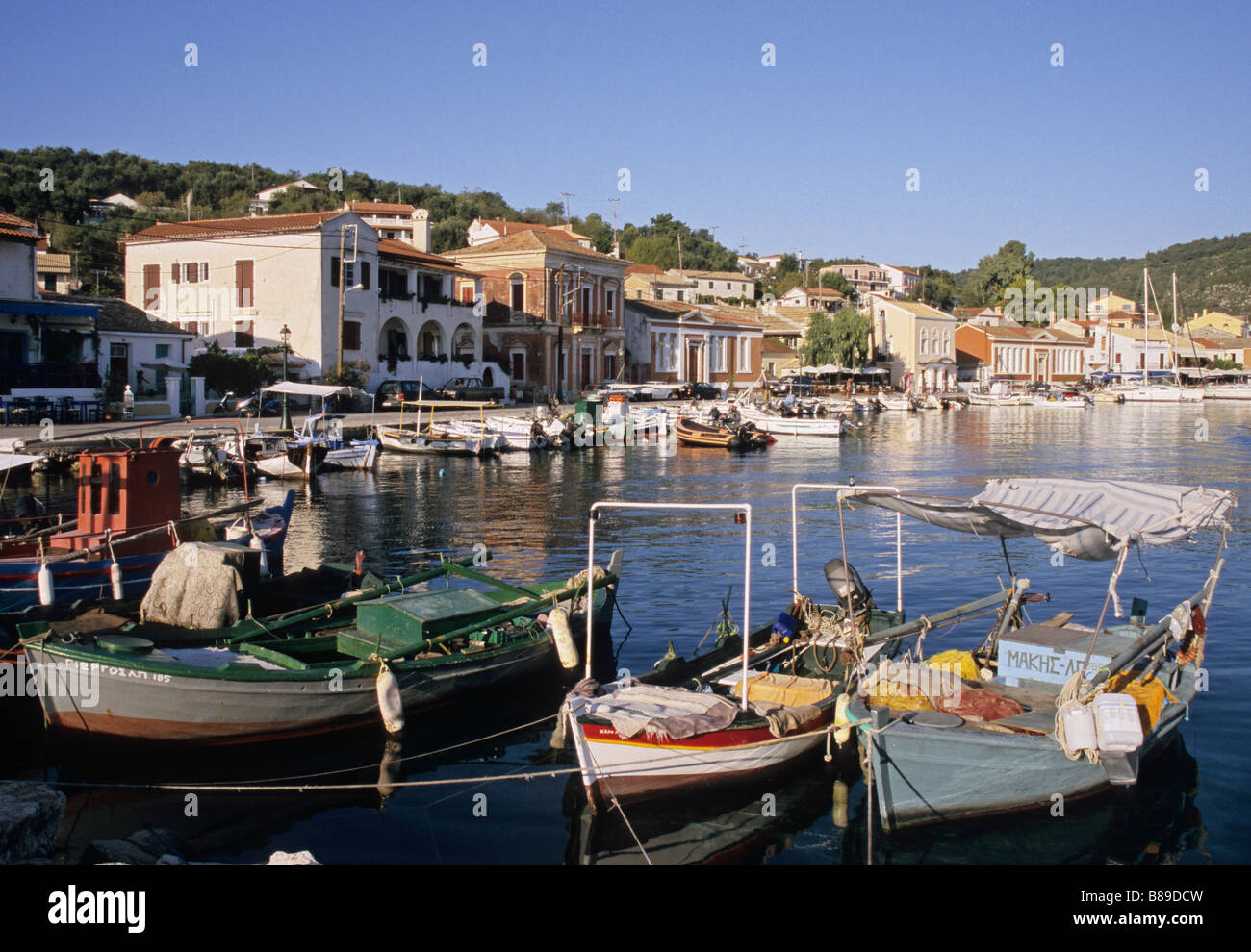 the picturesque village of Gaios in Paxos Island Greece Stock Photo - Alamy