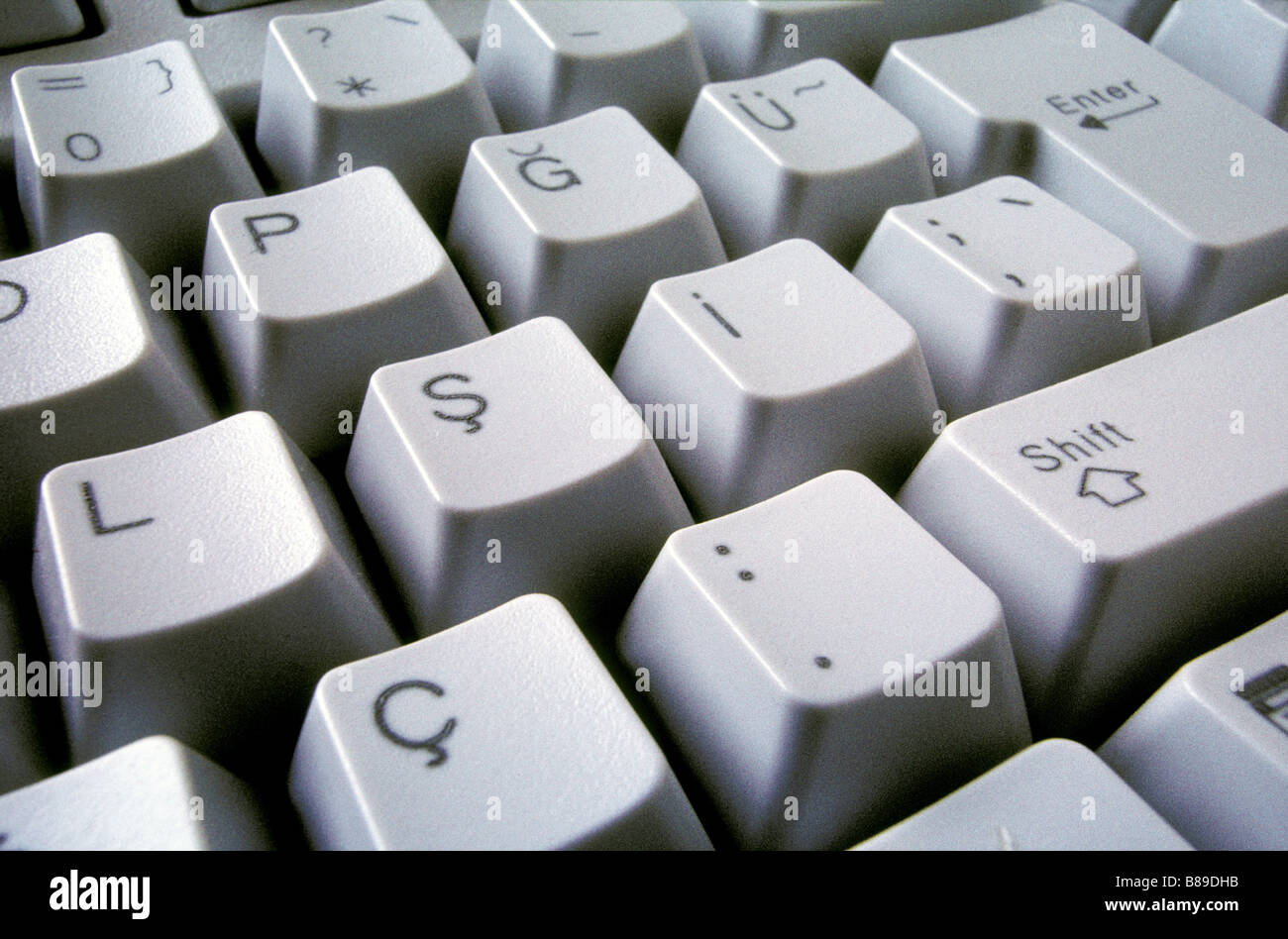 Turkish keyboard keys Stock Photo - Alamy