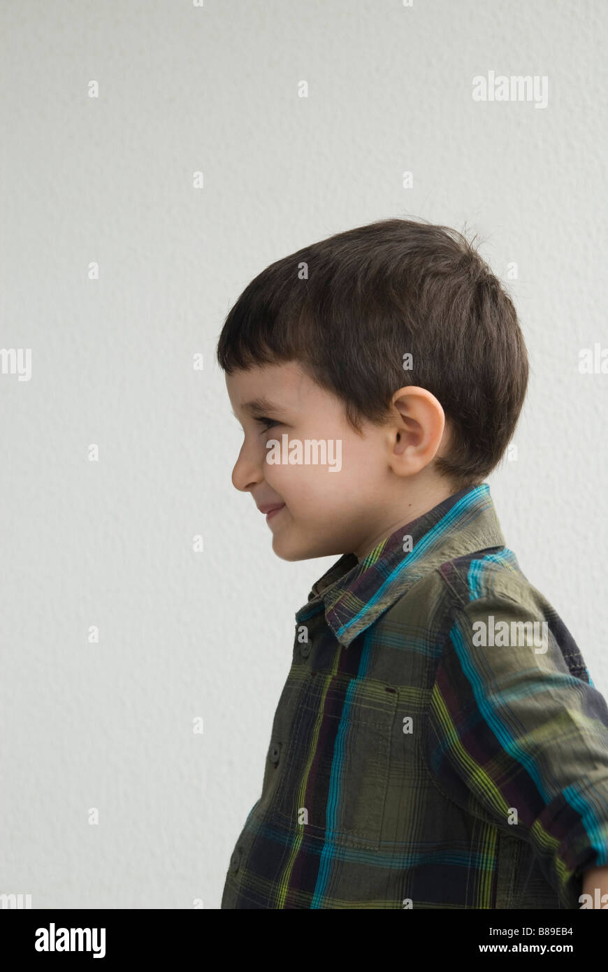 Profile of a young boy Stock Photo - Alamy