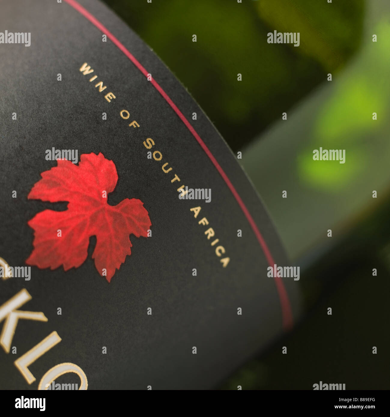 wine of south africa label detail Stock Photo - Alamy