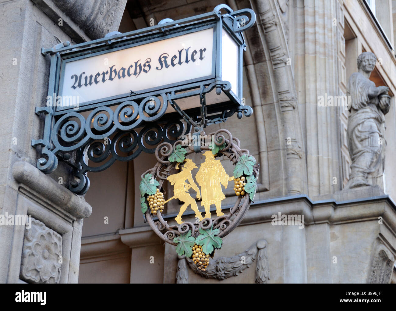 Restaurant sign leipzig faust hi-res stock photography and images - Alamy
