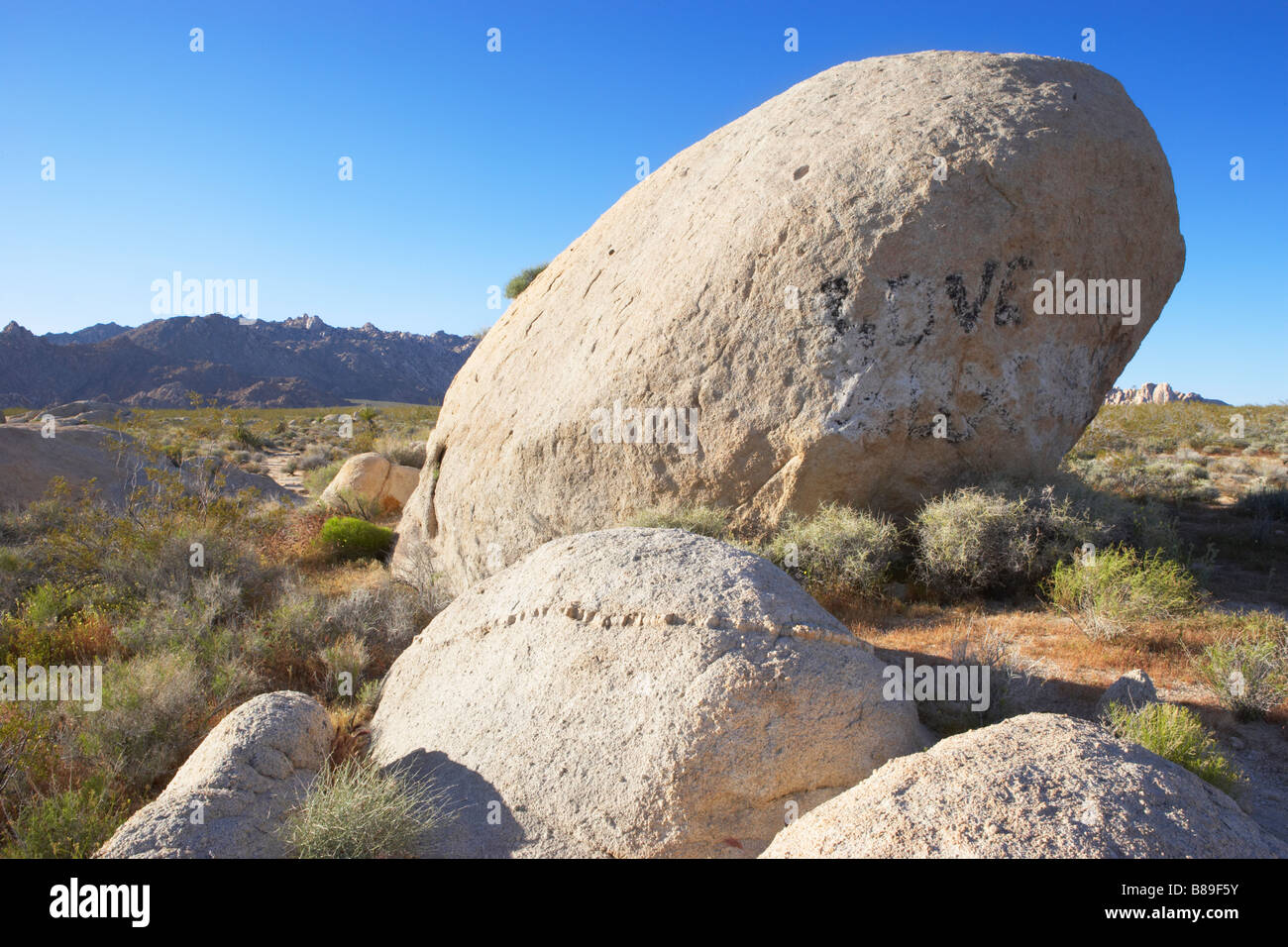 Large boulders in Mojave Desert California United States of America ...