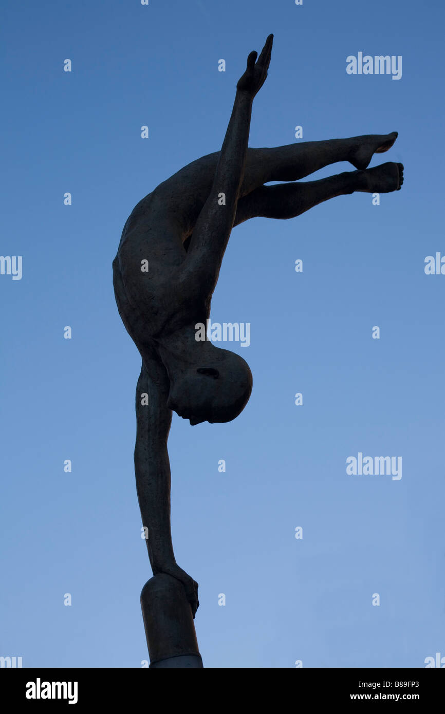 Male acrobat sculpture Birmingham canal district Stock Photo - Alamy