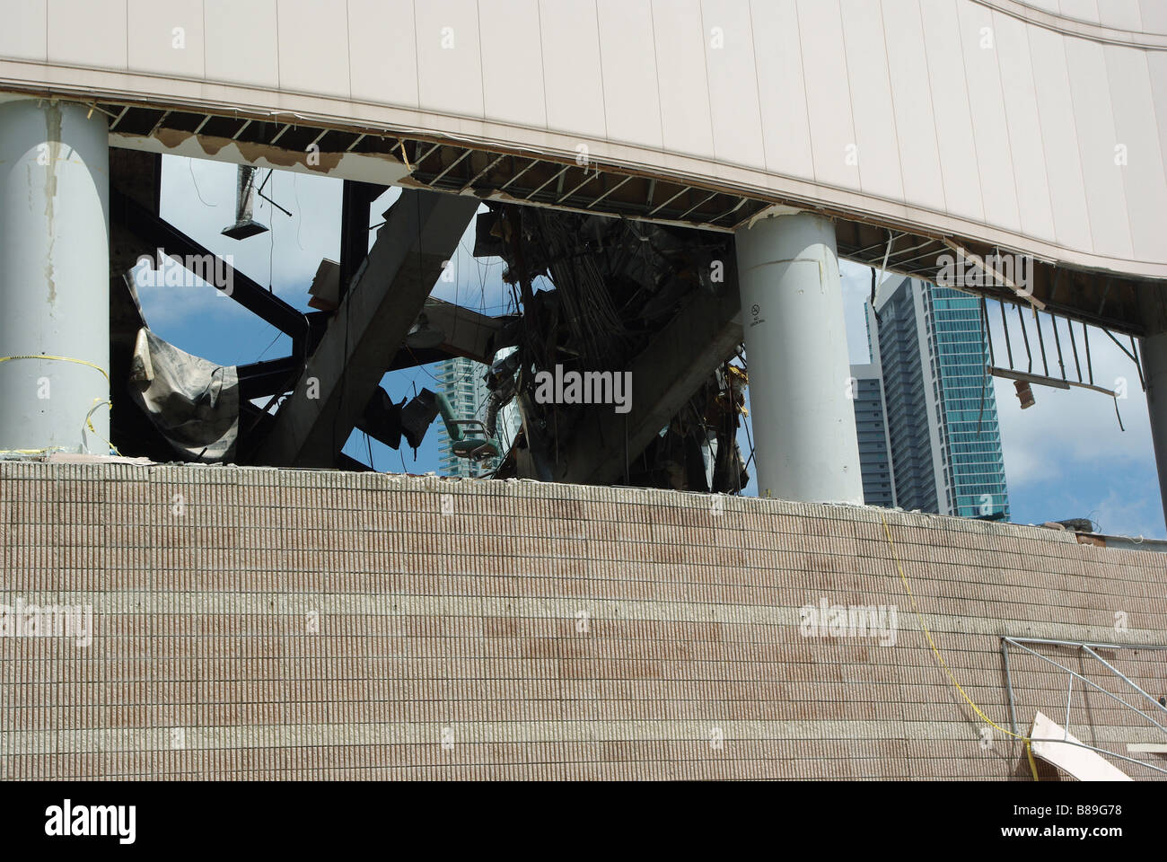 Miami Arena in a process of demolition Stock Photo - Alamy