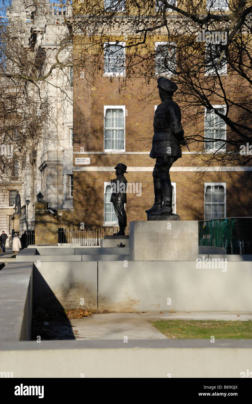Statues of military commanders in Whitehall London England Stock Photo ...