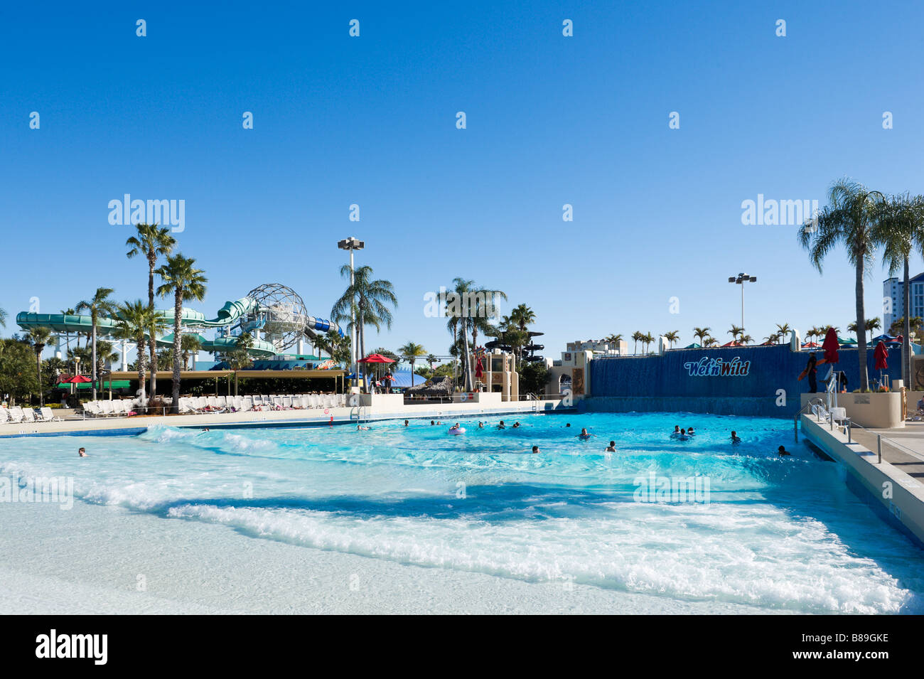 Surf Lagoon at Wet'n Wild Water Park, International Drive, Orlando, Florida, USA Stock Photo - Alamy