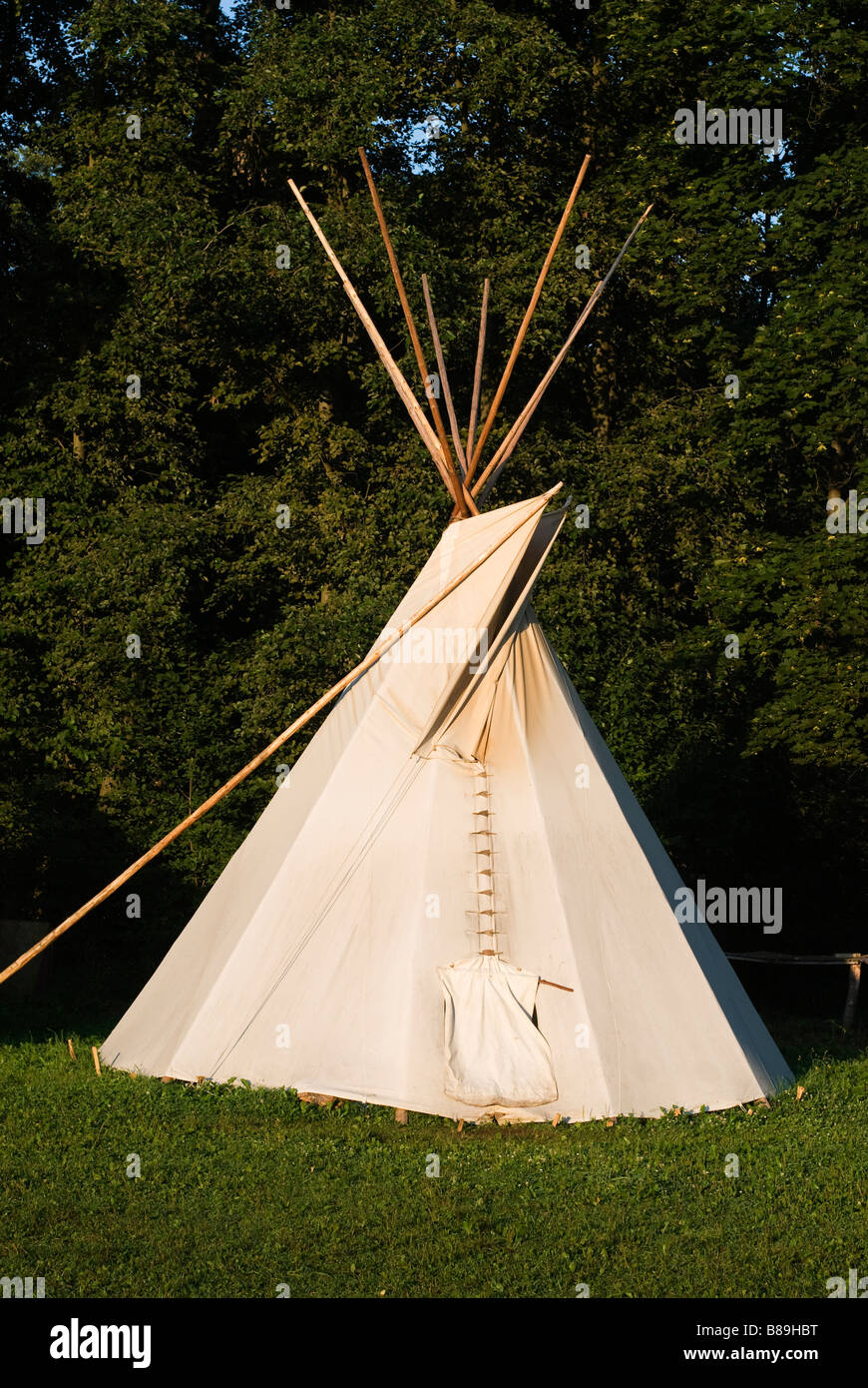 real sized model of tee pee South Bohemia Czech Republic Stock Photo ...