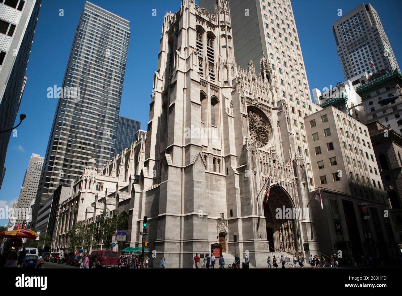 St Thomas Church on Fifth Avenue and 53rd Street in New York Stock ...