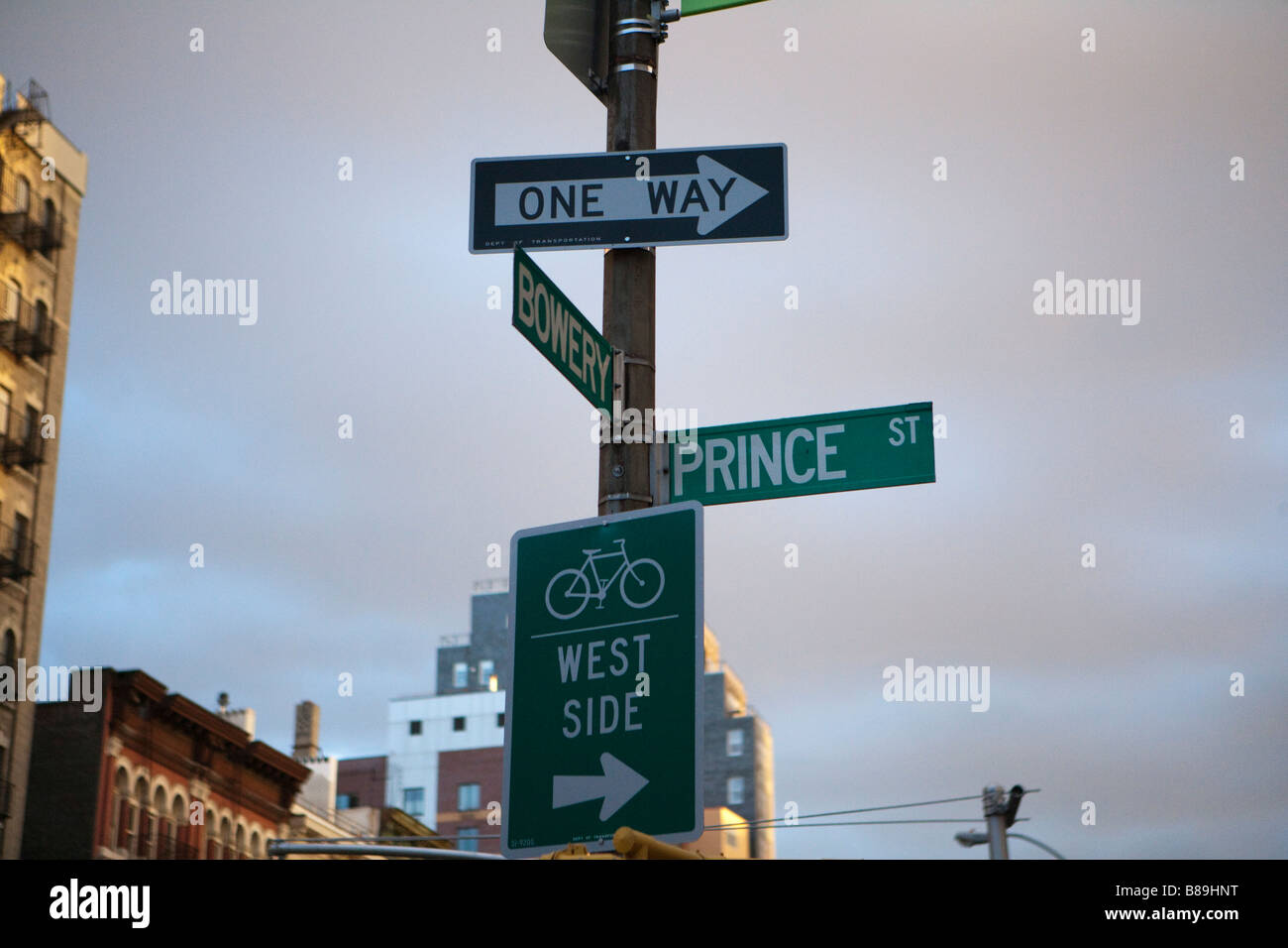 Directional street signs in New York Stock Photo - Alamy