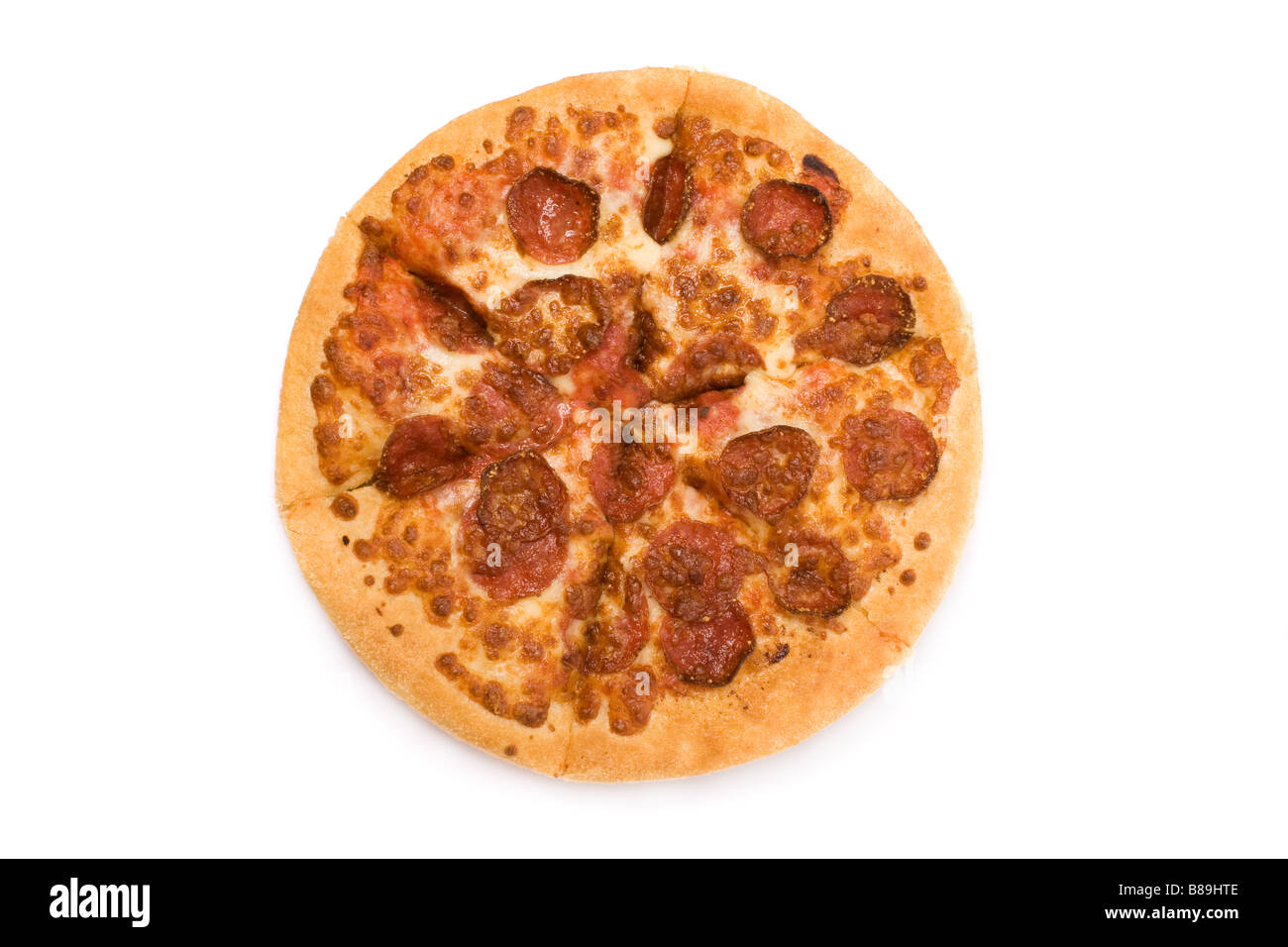 Pepperoni Slices Cut Out Stock Images & Pictures - Alamy