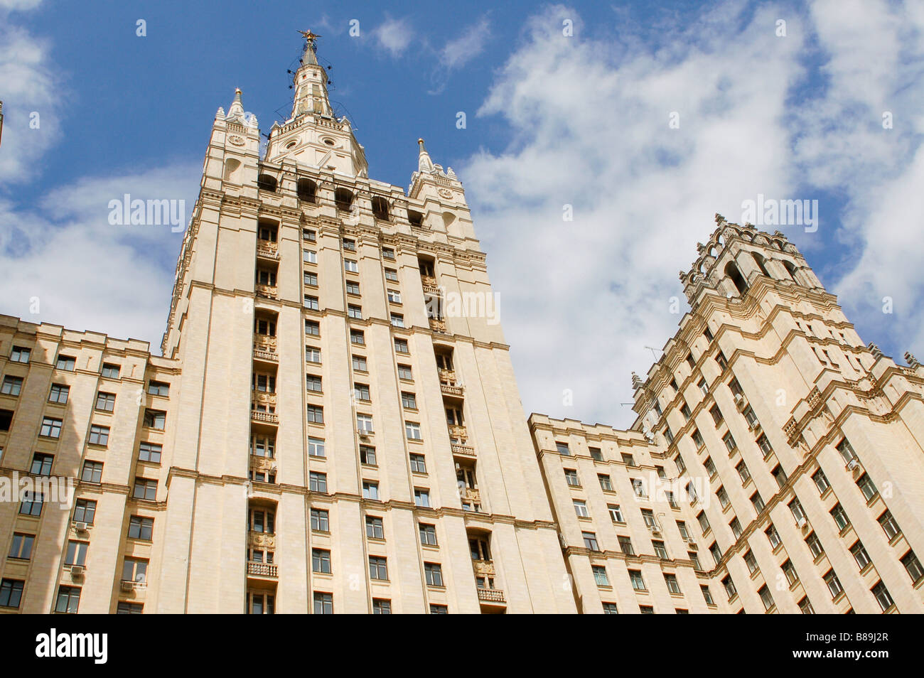 Stalinist architecture Kudrinskaya Square building Moscow Russia Stock ...