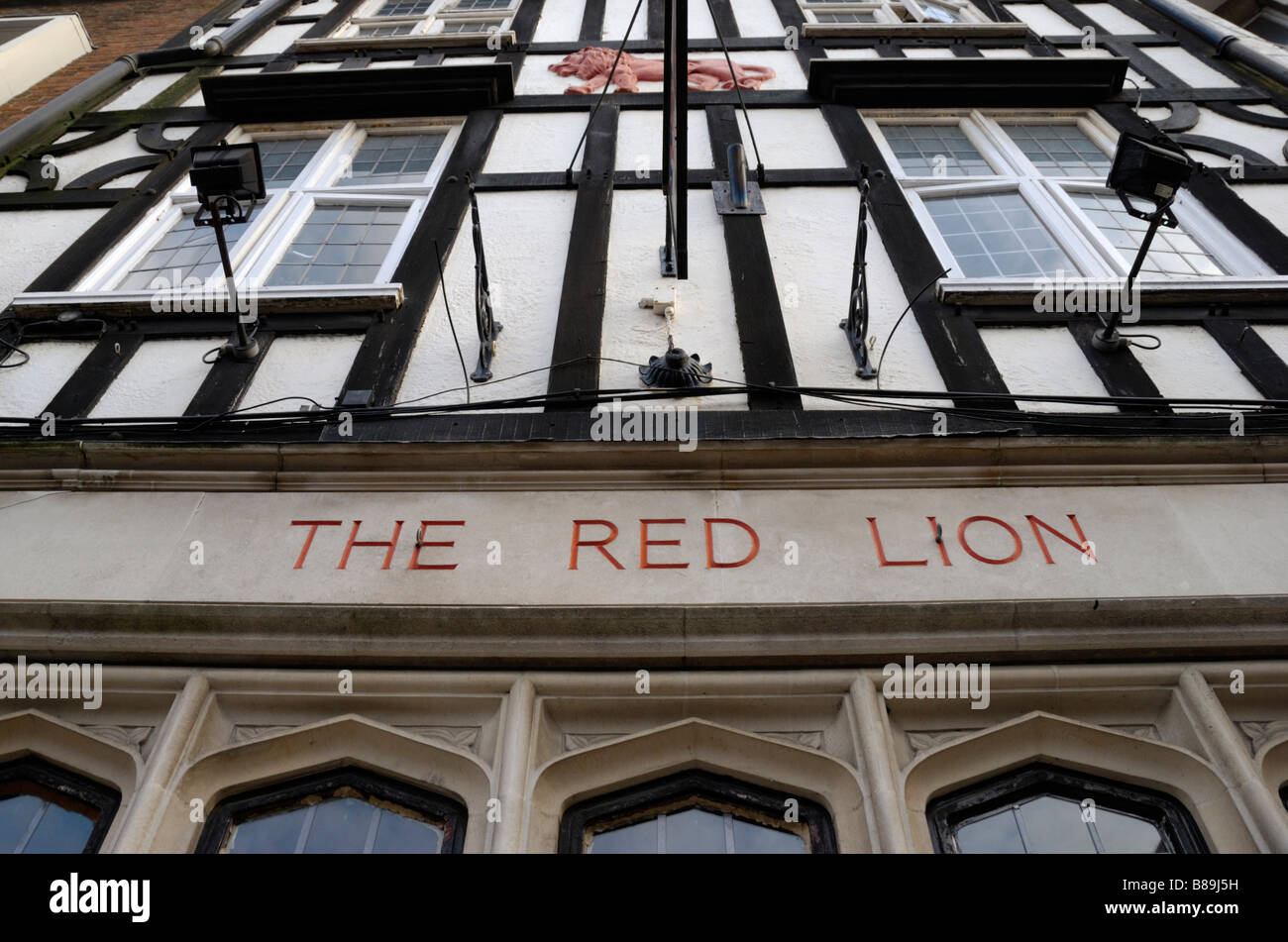 The Red Lion timbered Tudor pub Southampton Hampshire England Stock ...