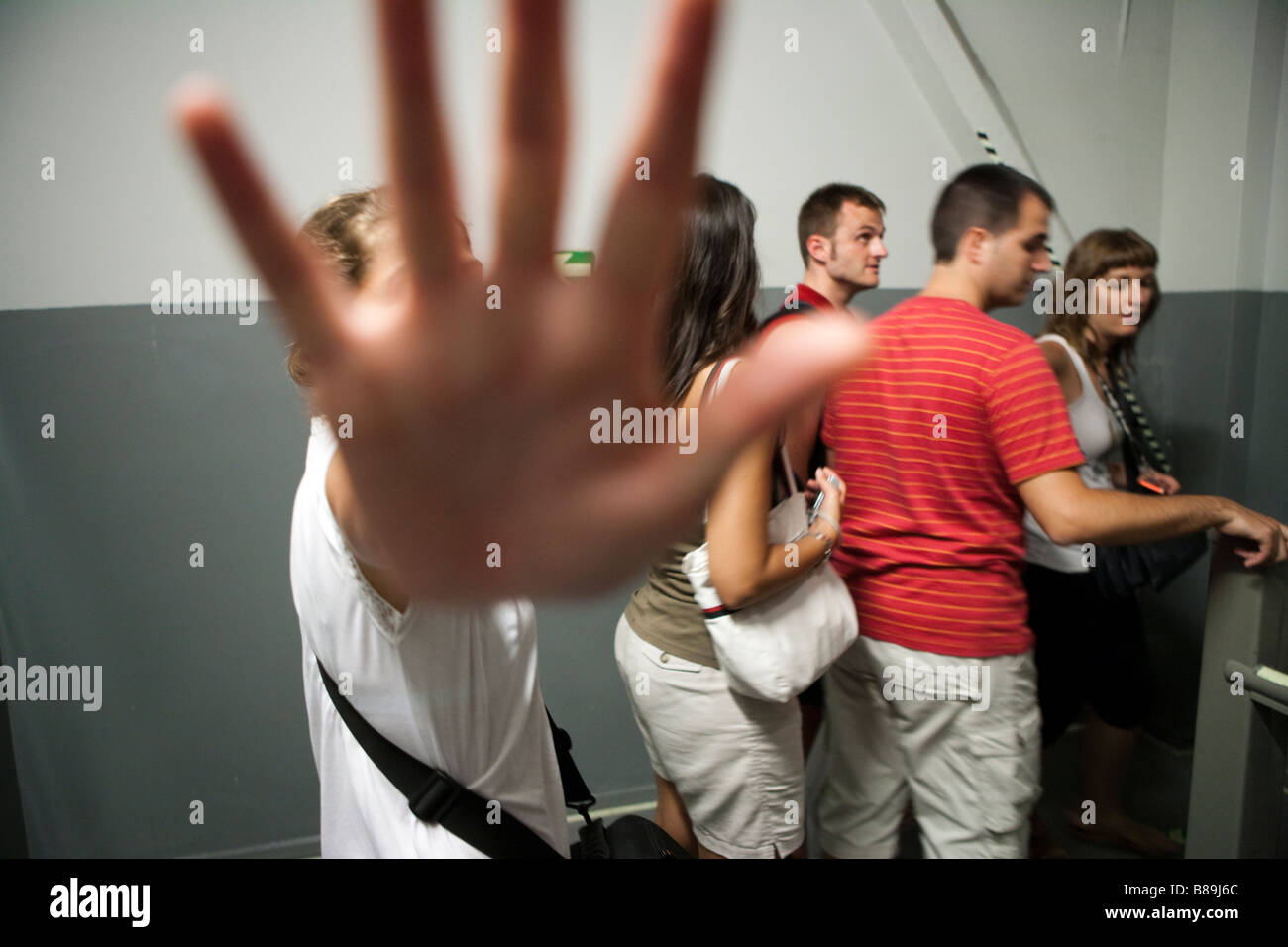 a hand blocking the photographer Stock Photo - Alamy