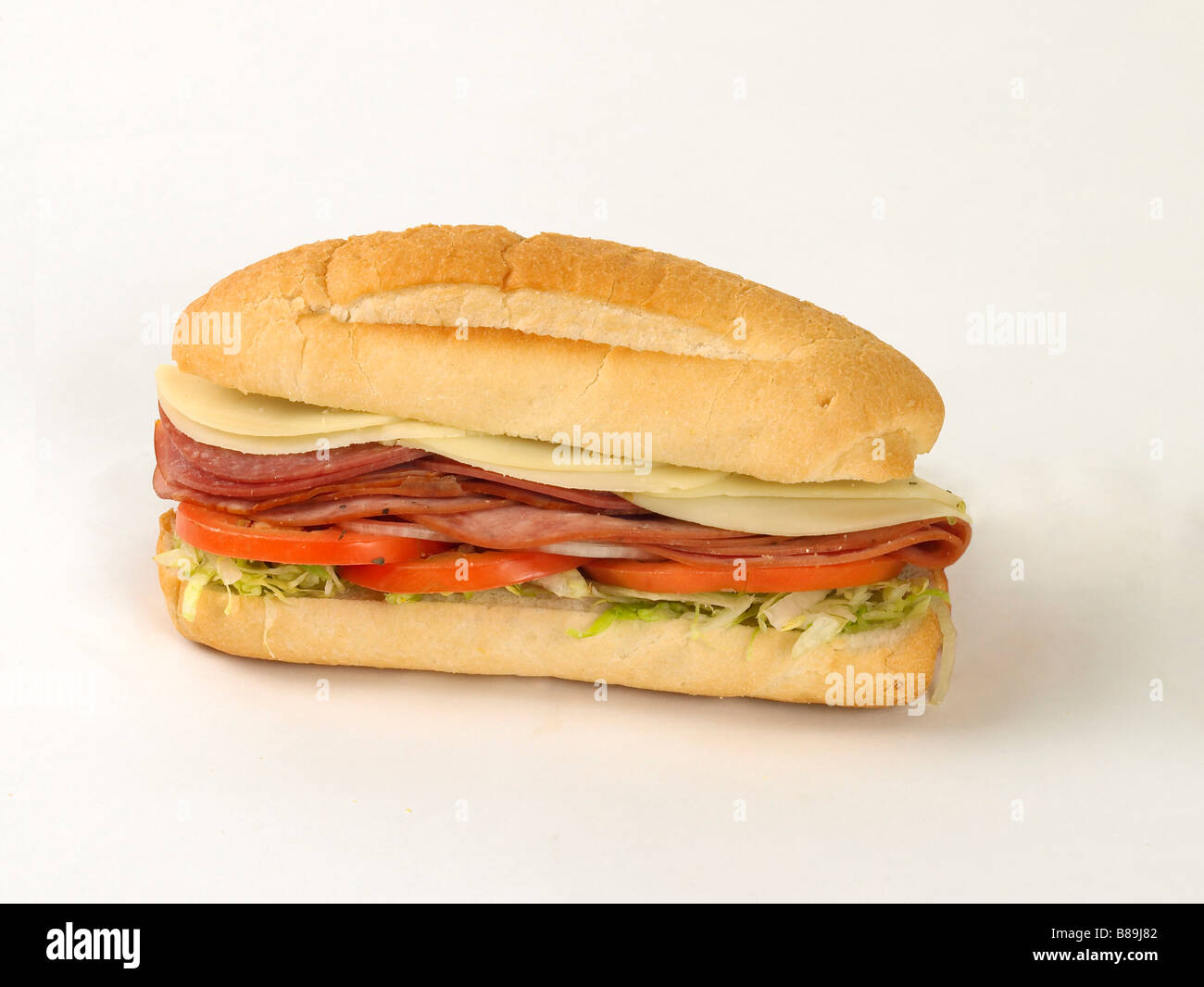 six 6" deli style italian sub sandwich Stock Photo - Alamy