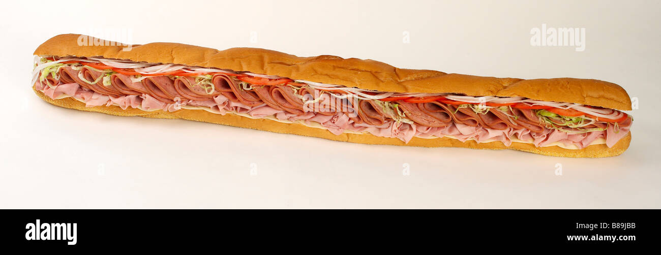 Deluxe 3 ft. deli party sub sandwich Stock Photo - Alamy