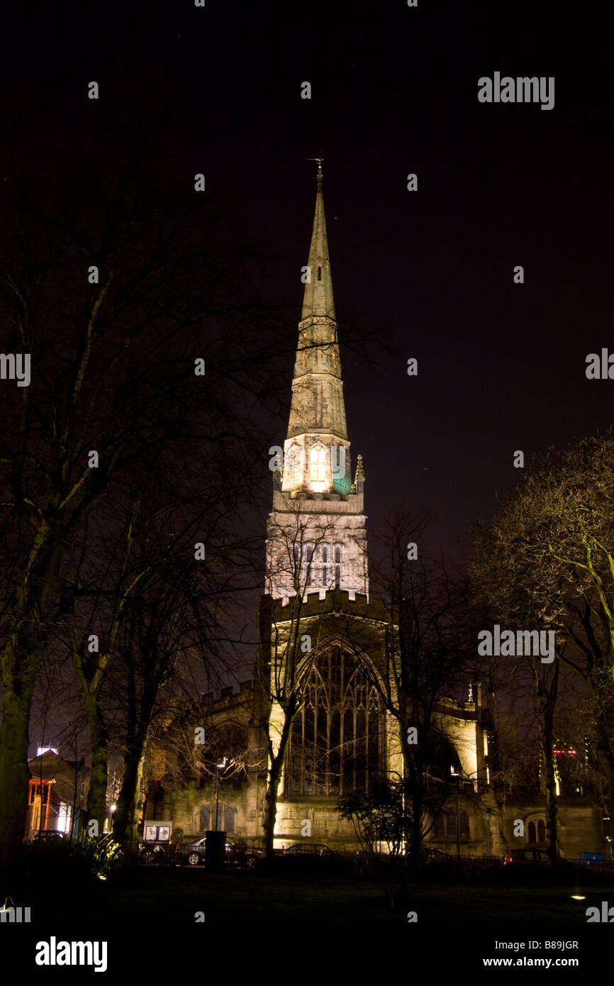 Holy Trinity Church at night Coventry Midlands Stock Photo - Alamy
