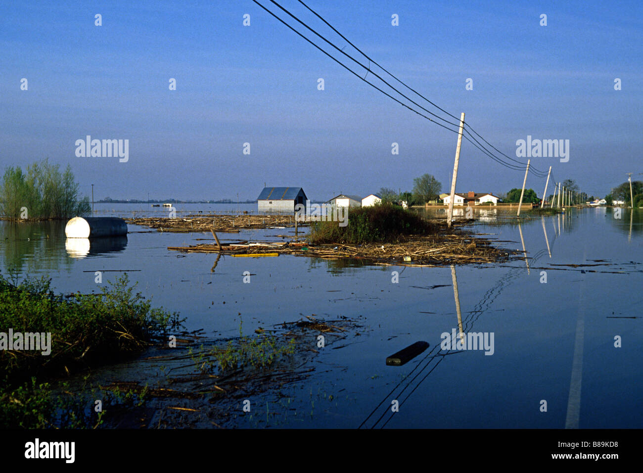 Flooding in the Sacramento Delta, California Stock Photo - Alamy