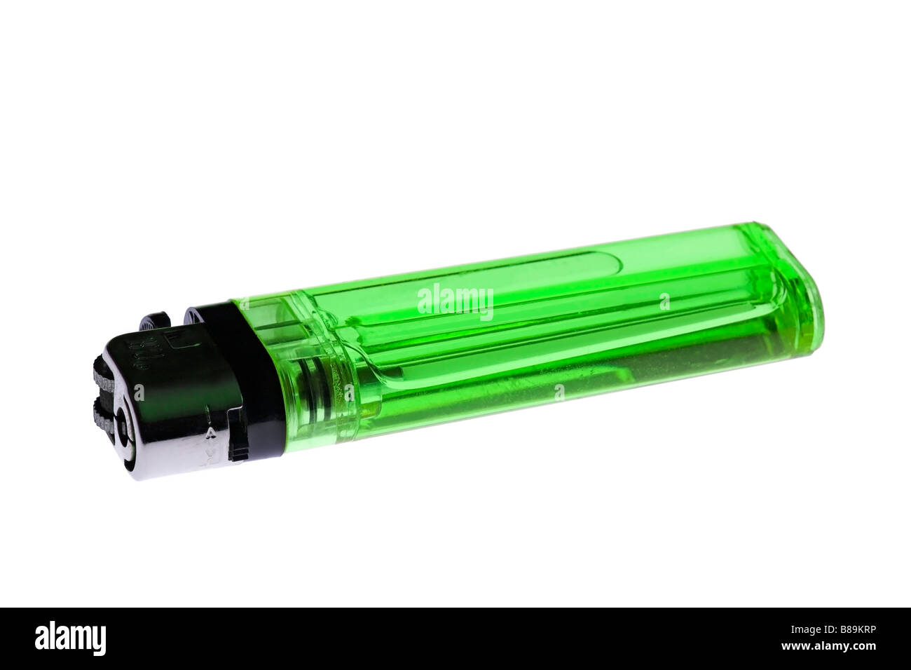 disposable lighter, green coloured, transparent, closeup, cut-out Stock ...