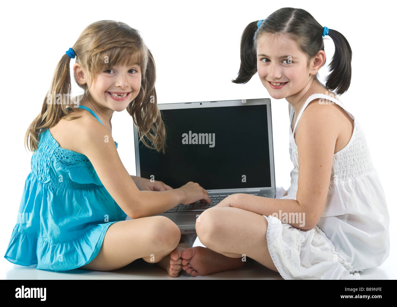 girls with computers Stock Photo - Alamy