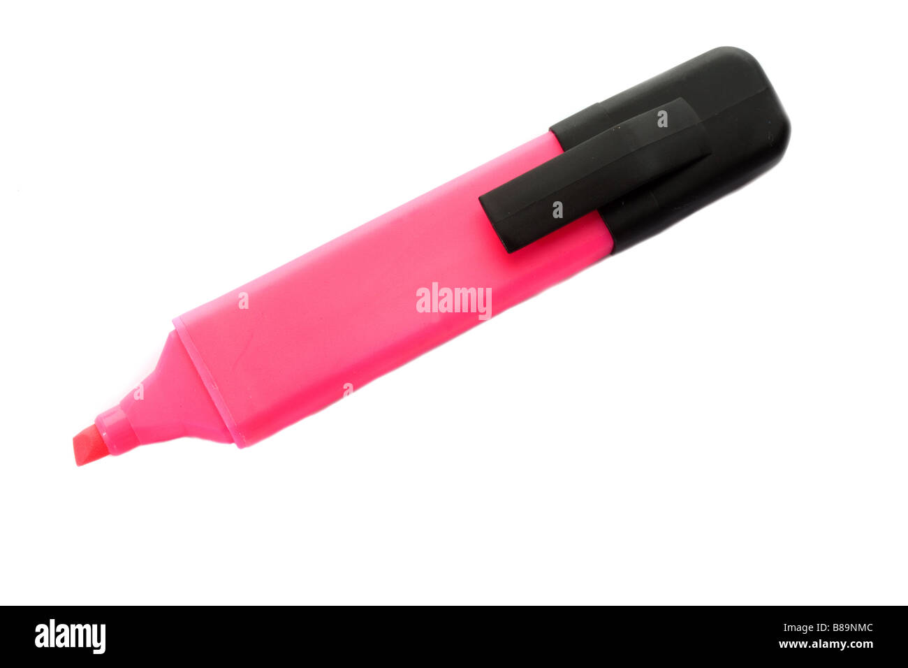 One fluorescent marker on a white background Stock Photo - Alamy