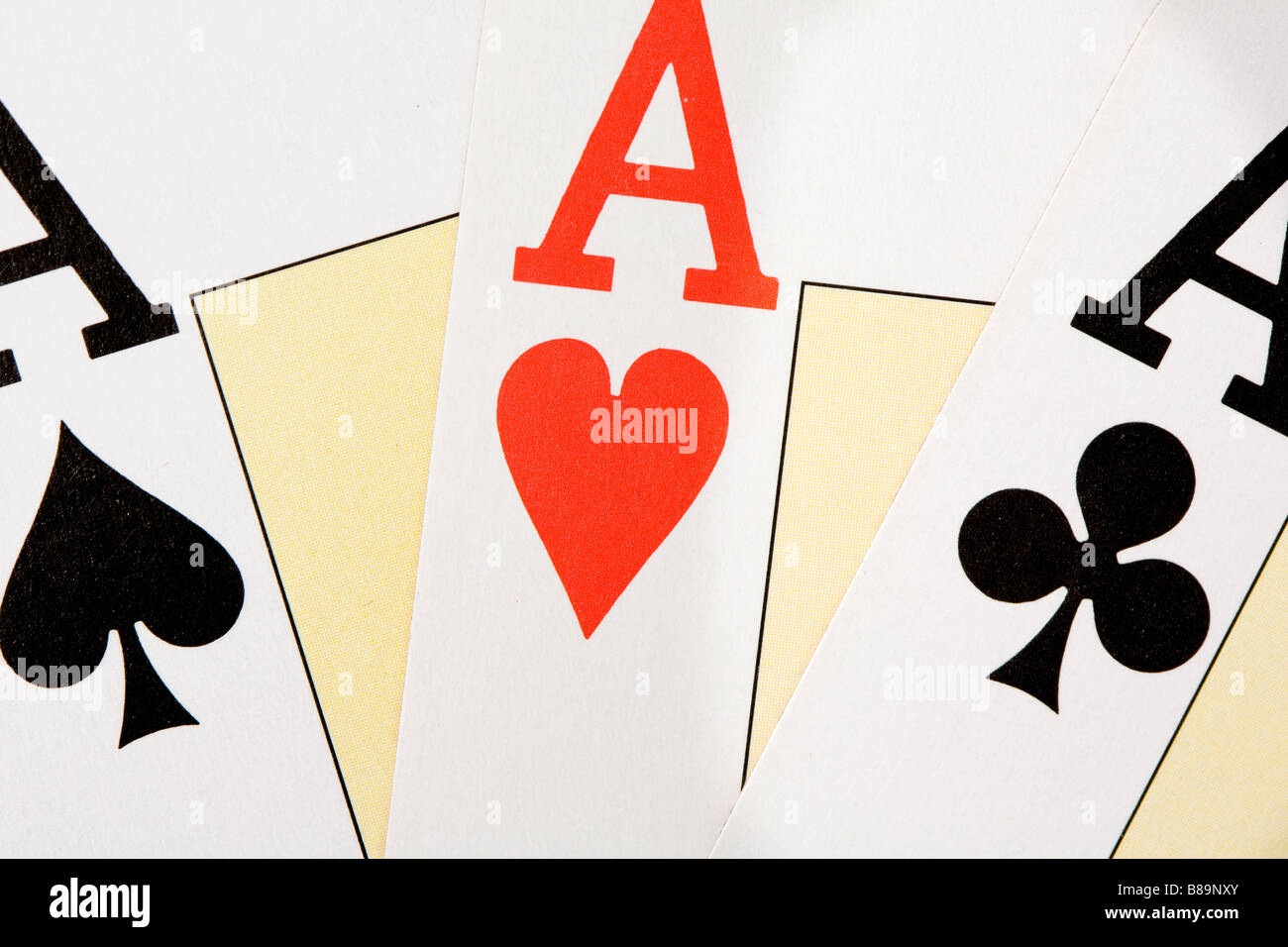 Today I have good hands Three aces for poker Stock Photo - Alamy