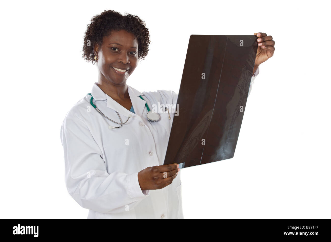 Woman doctor whit radiography a over white background Stock Photo - Alamy