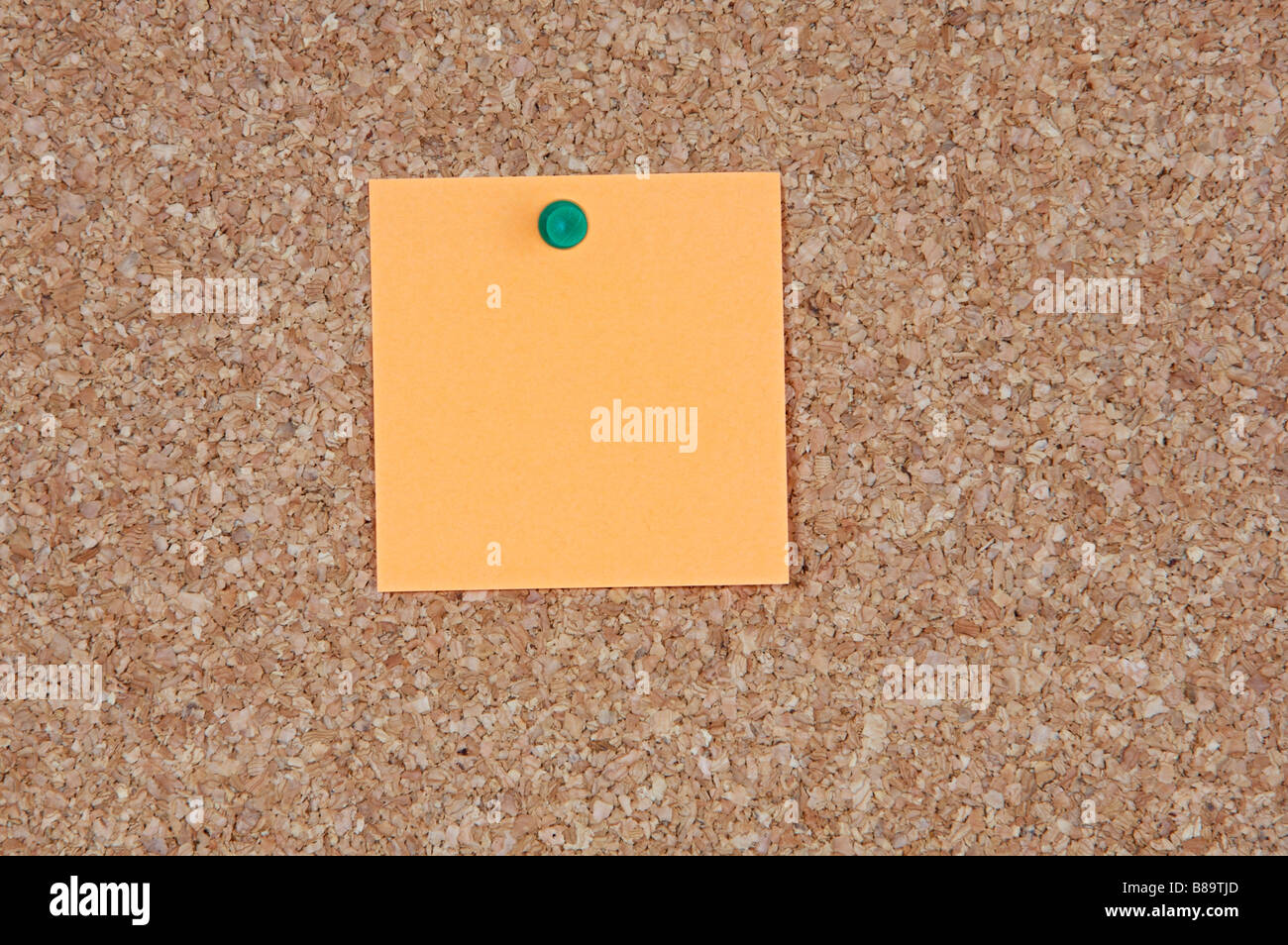 Photo of note posted to a cork board Stock Photo - Alamy